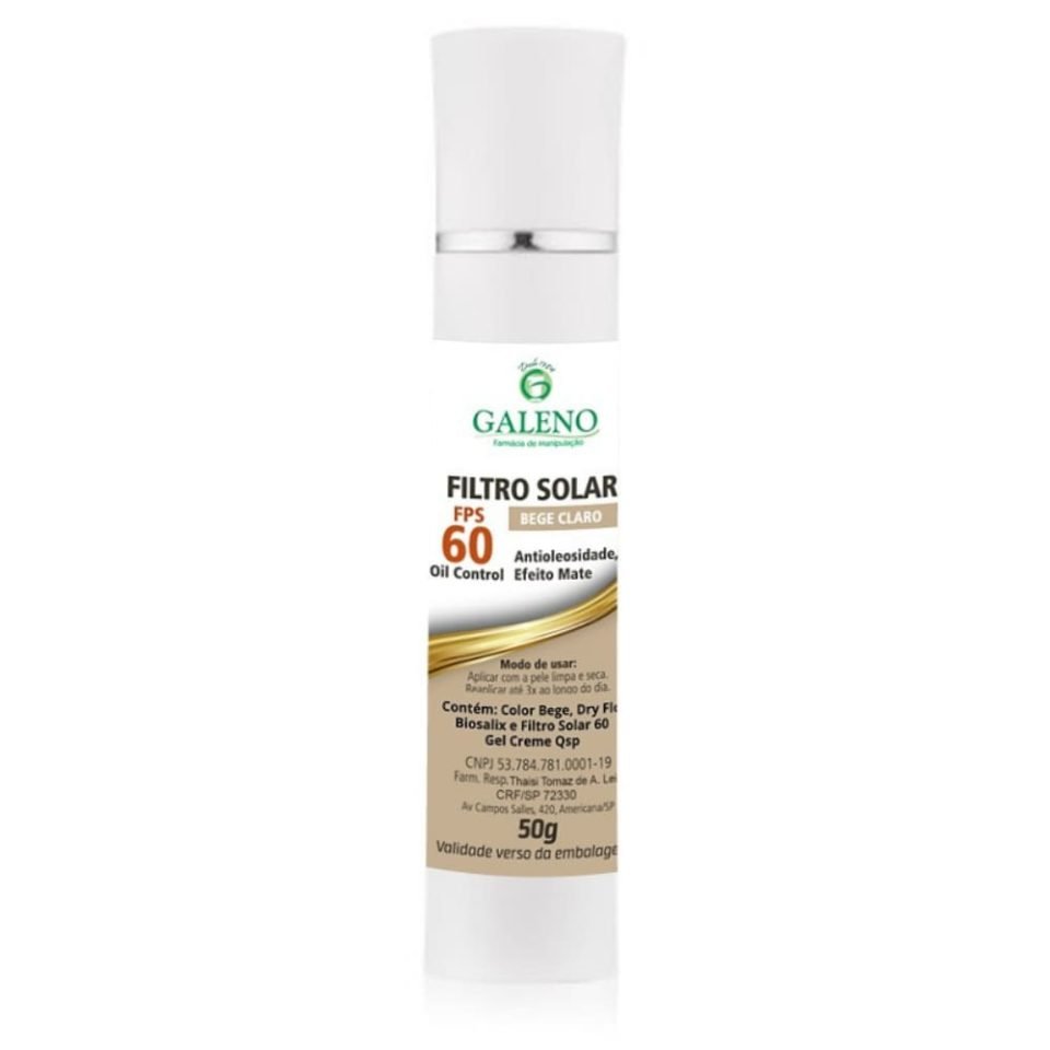 Filtro Solar FPS 60 – Toque Matte Bege – (50g) – Pharmacia Galeno